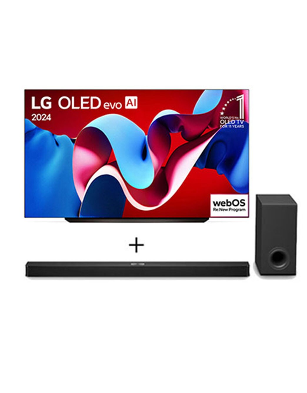 Combo Smart TV LG OLED evo AI C4 4K 83 polegadas 2024 + Soundbar LG ...