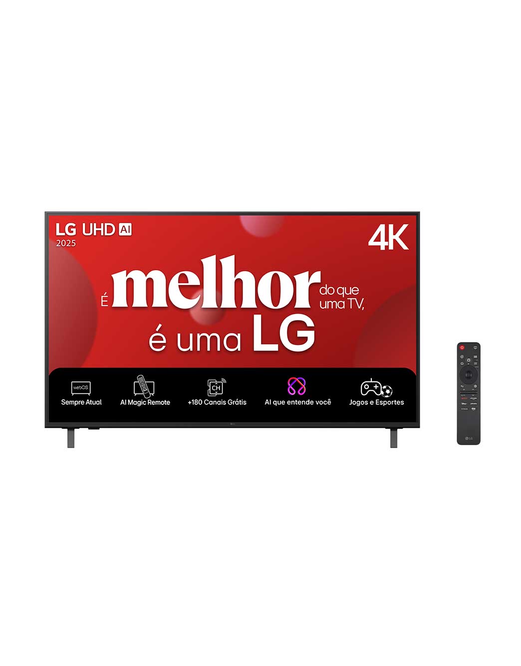 Smart TV 4K LG UHD AI UA85 de 50 polegadas - 50UA8550PSA | LG BR