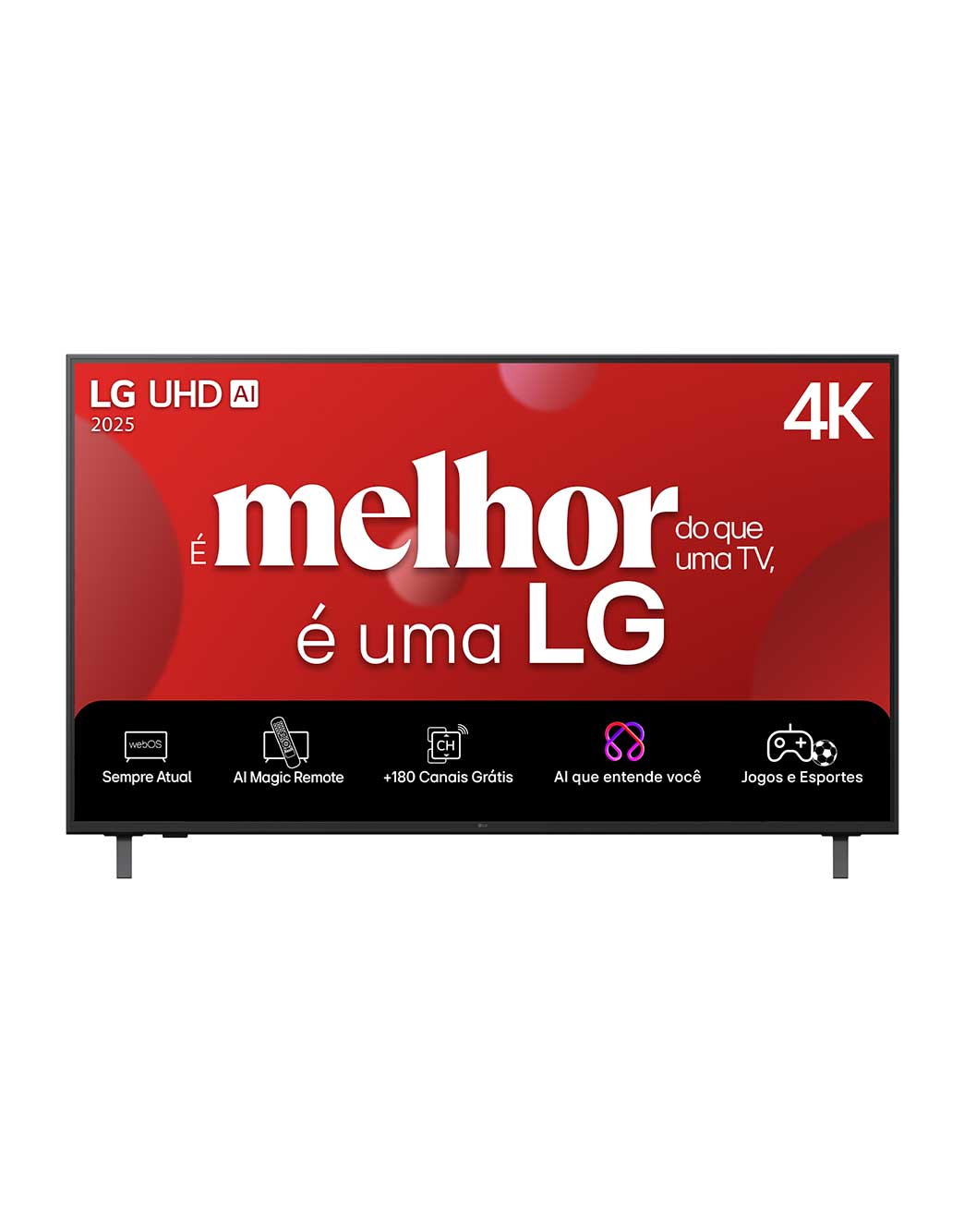 Smart TV 4K LG UHD AI UA85 de 60 polegadas - 60UA8550PSA | LG BR