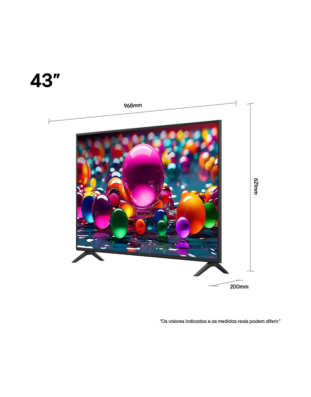 Smart TV 4K LG UHD AI UA85 de 43 polegadas - 43UA8550PSA | LG BR