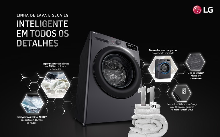 Lava e Seca LG VC5 11kg 127V CV3011BC4 | LG BR