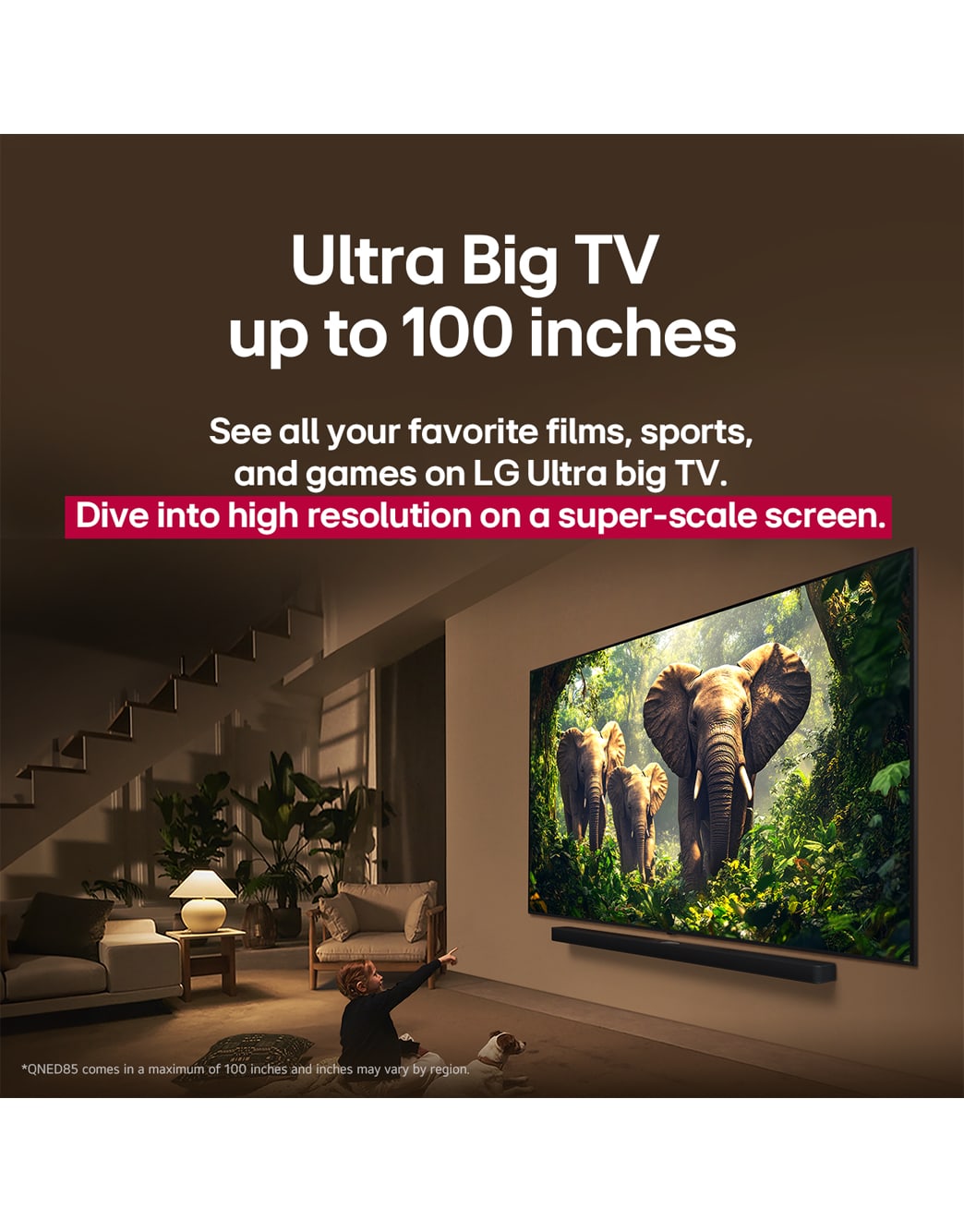 100 Inch LG QNED evo AI QNED85 MiniLED 4k Smart TV 2025 - 100QNED85AU ...