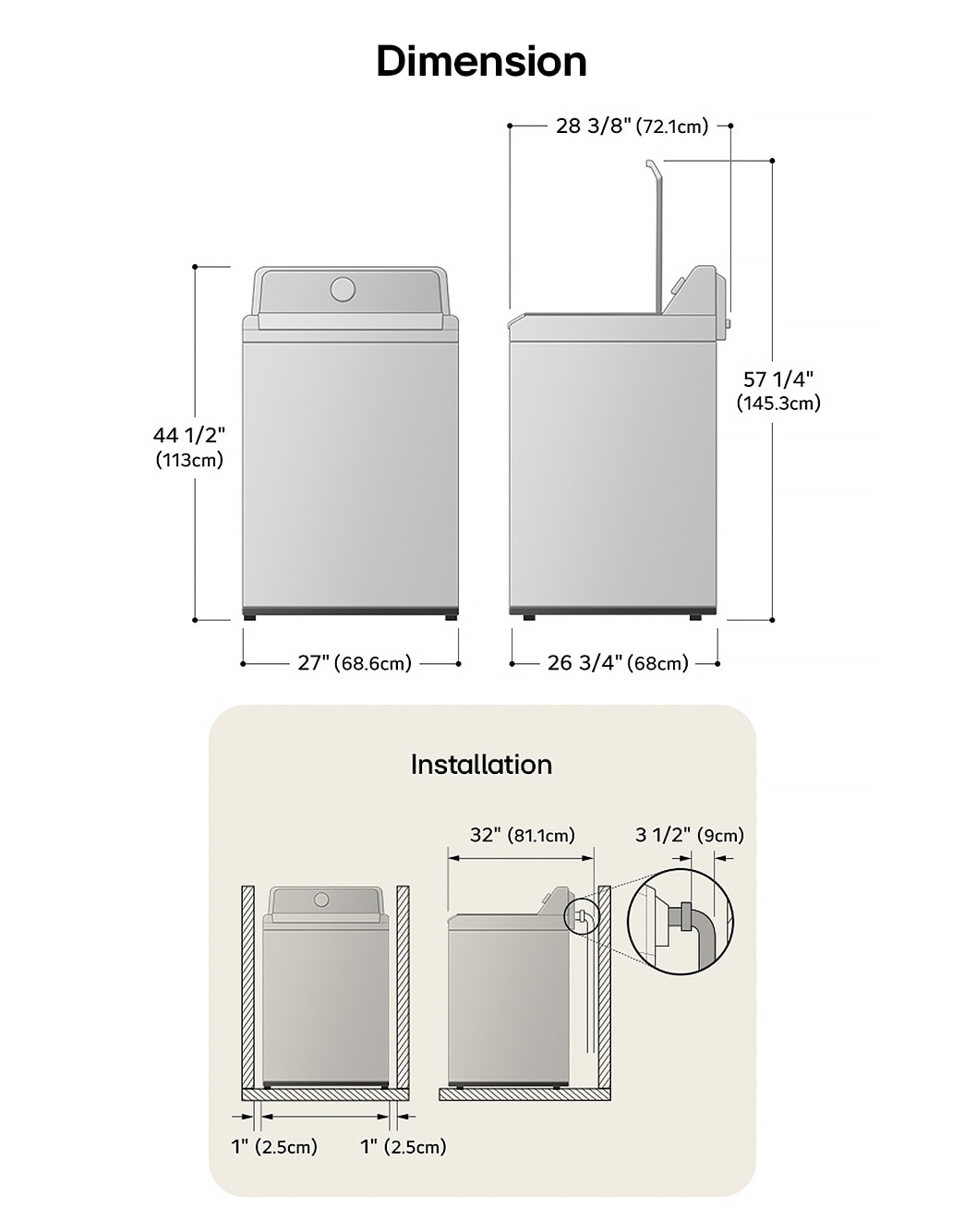 Top Load Washer | White - WT6105CW | LG Canada