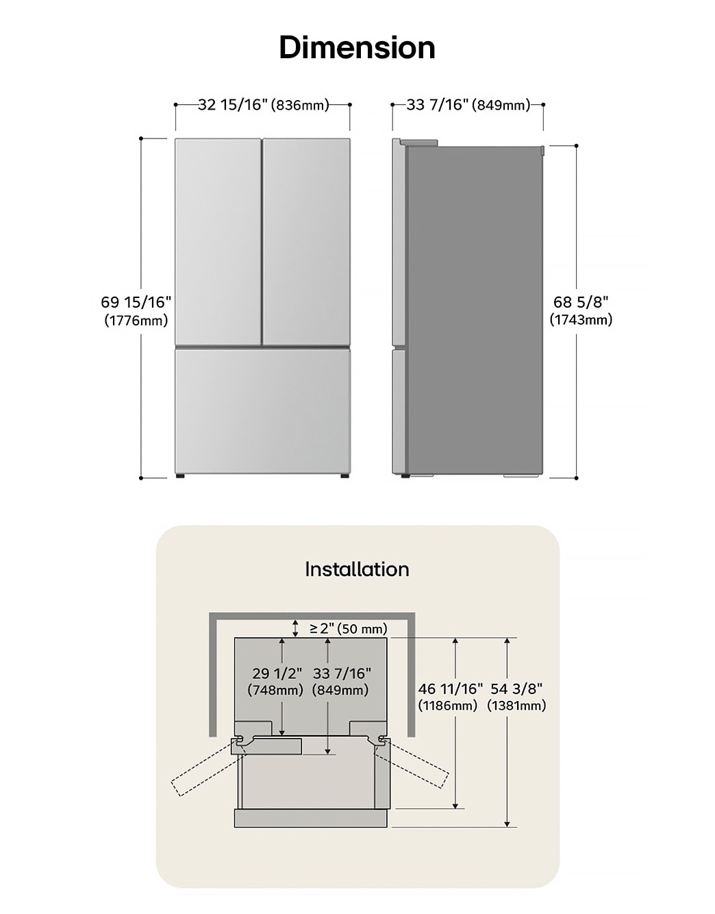 25 cu.ft. French Door Refrigerator | LG Canada