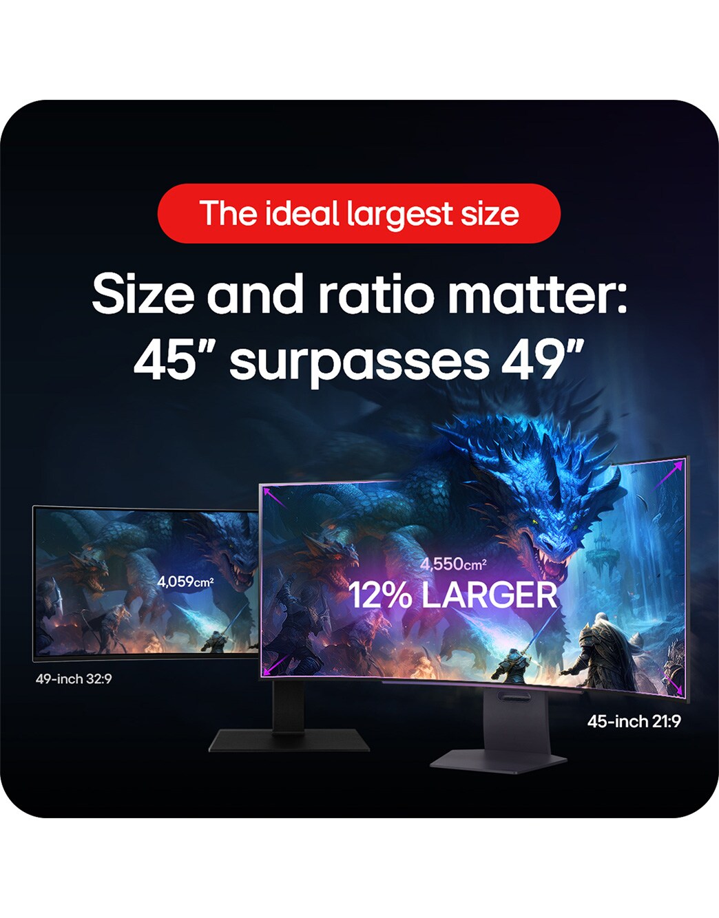 45" UltraGear™ OLED curved gaming monitor | 800R, DisplayHDR True Black ...