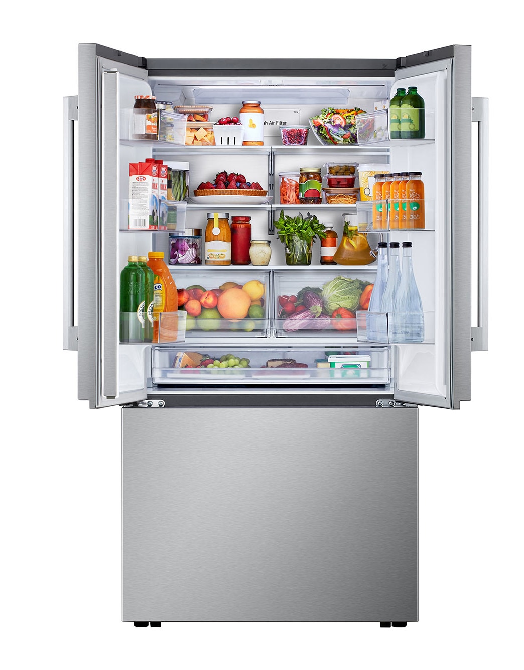 Zero Clearance Counter-Depth MAX® French 3-Door Refrigerator LF25BZH42S ...