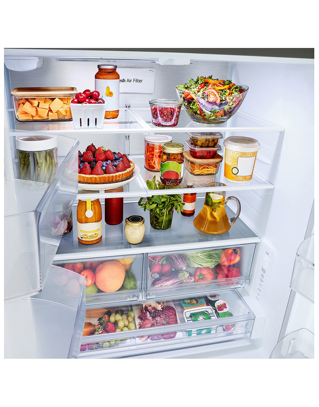 Zero Clearance Counter-Depth MAX® French 3-Door Refrigerator LF25BZH42S ...