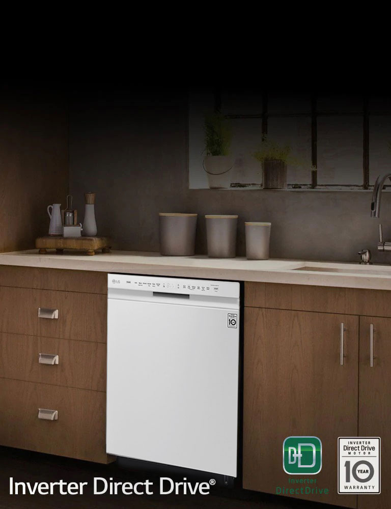 Front Control Dishwasher | 3rd Rack - LDFN4542W | LG CA