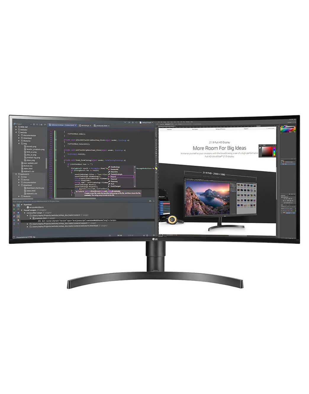 34" Curved UltraWide™ QHD (3440 x 1440) IPS Monitor - 34WL75C-B | LG CA_EN