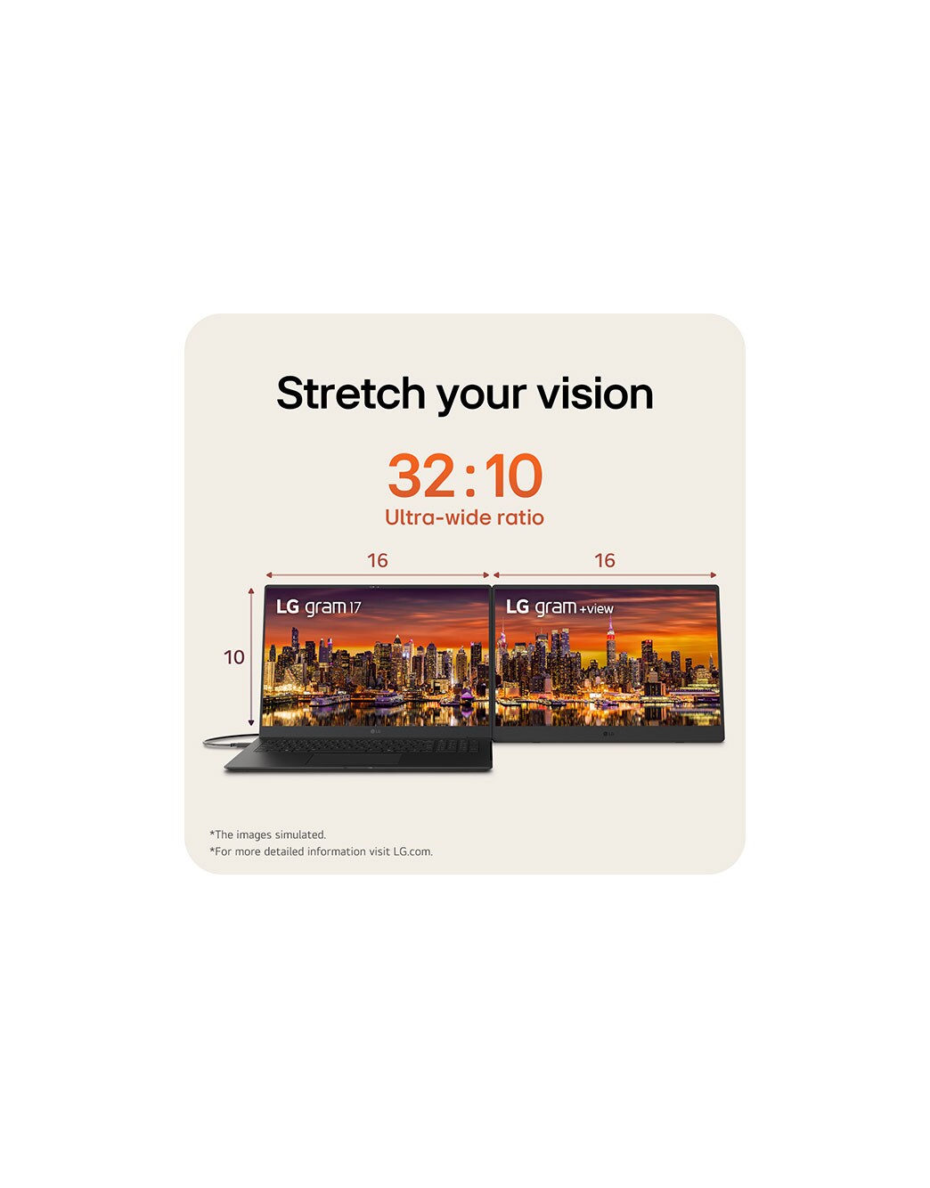 LG gram +view 17” | Lightweight portable monitor | WQXGA 16:10 Anti ...