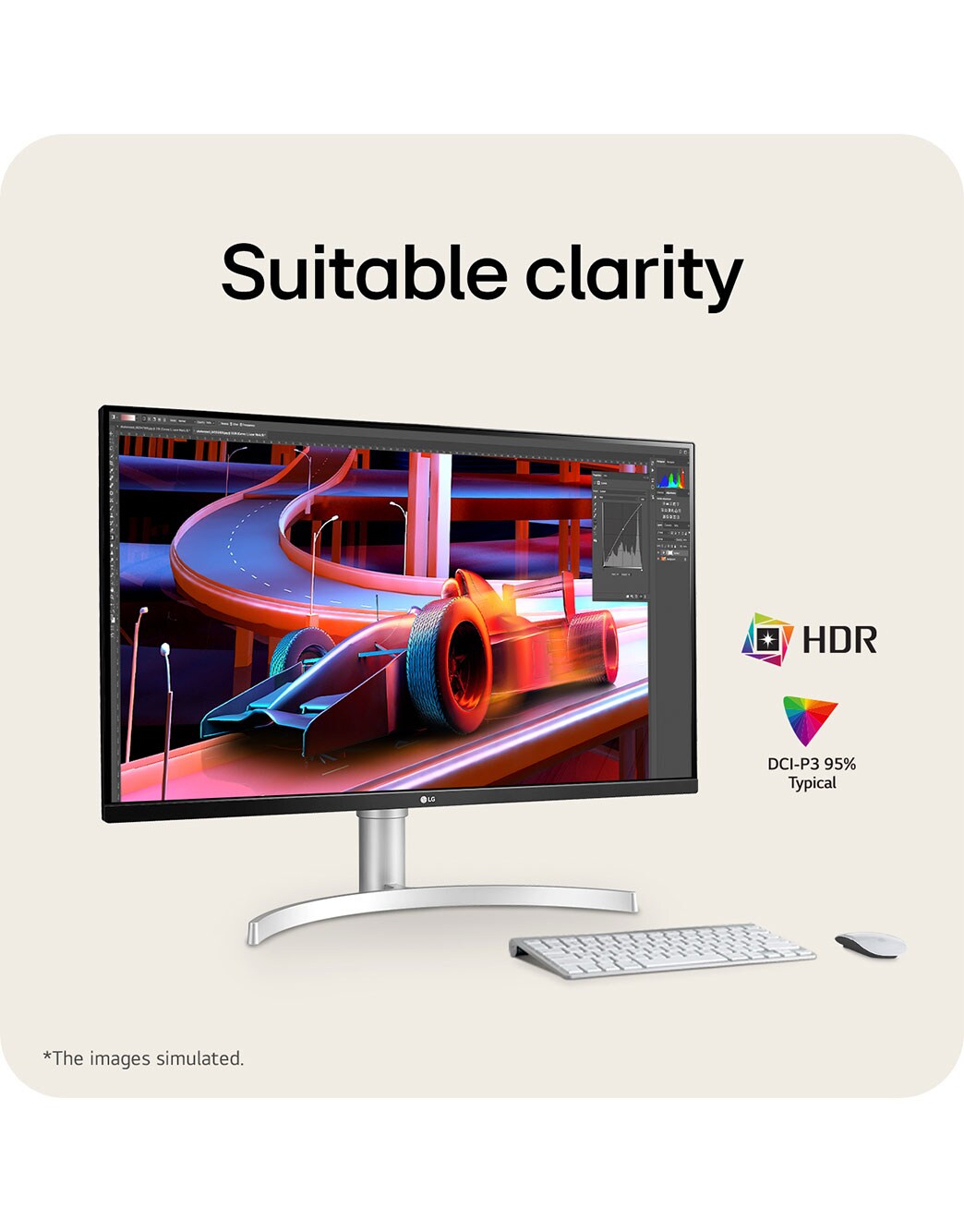 31.5" UHD 4K (3840x2160) HDR IPS Monitor - 32UN650K-W | LG CA_EN