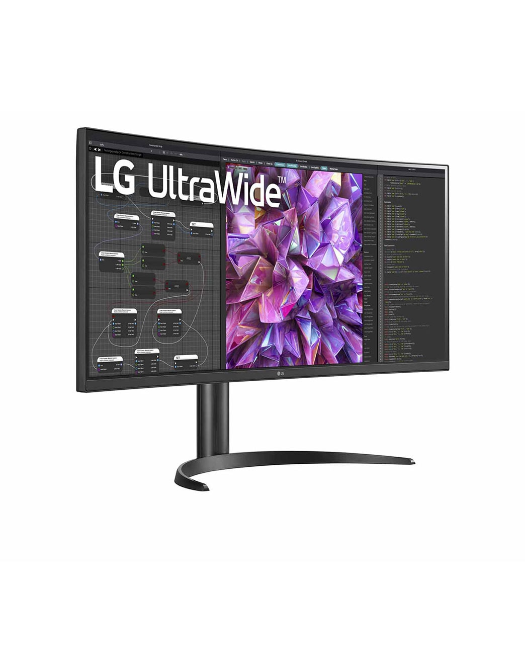 34'' Curved UltraWide™ QHD IPS HDR 10 Built-in KVM Monitor with USB ...