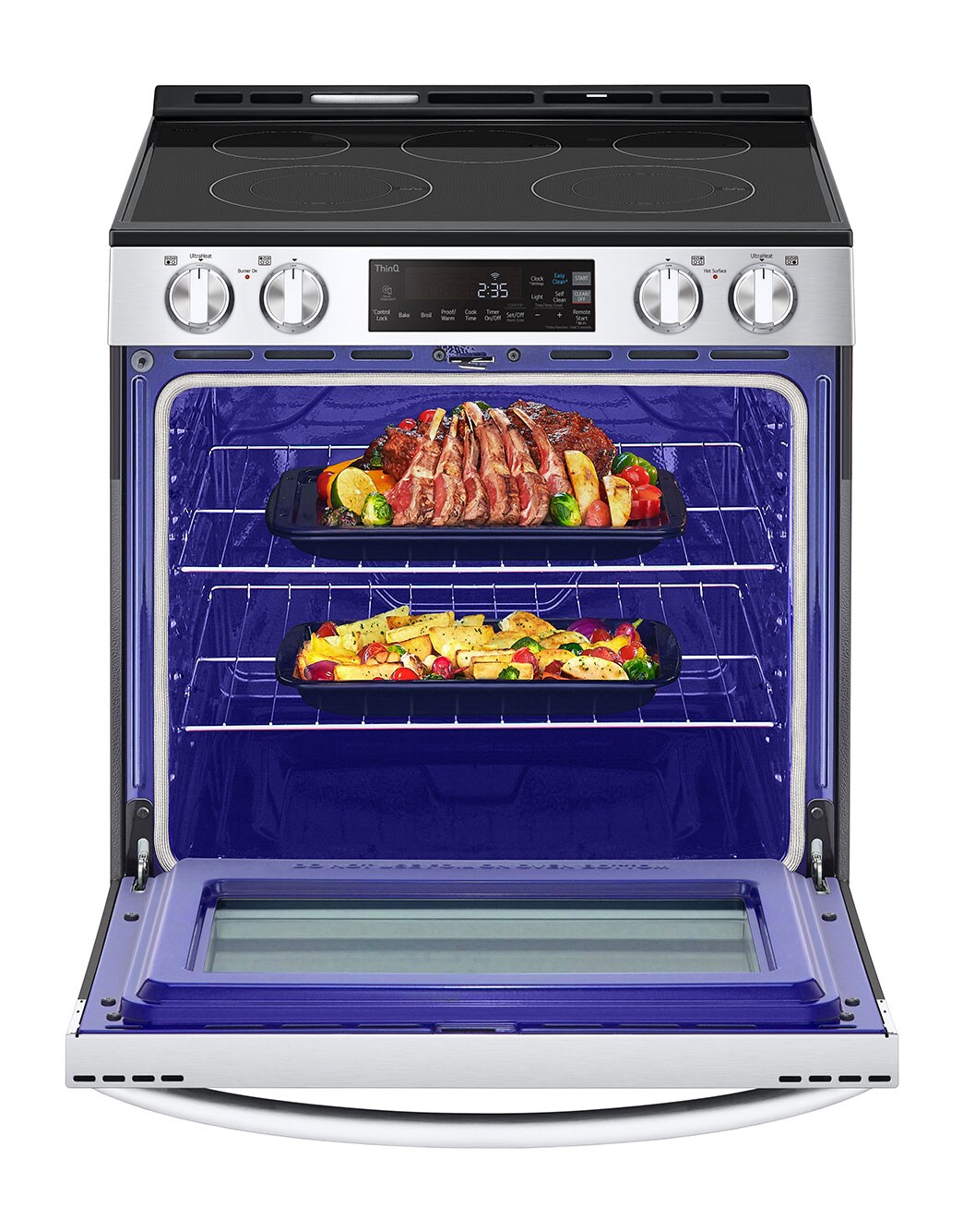 6.3 cu ft. Smart Wi-Fi Enabled Electric Slide-in Range with EasyClean ...