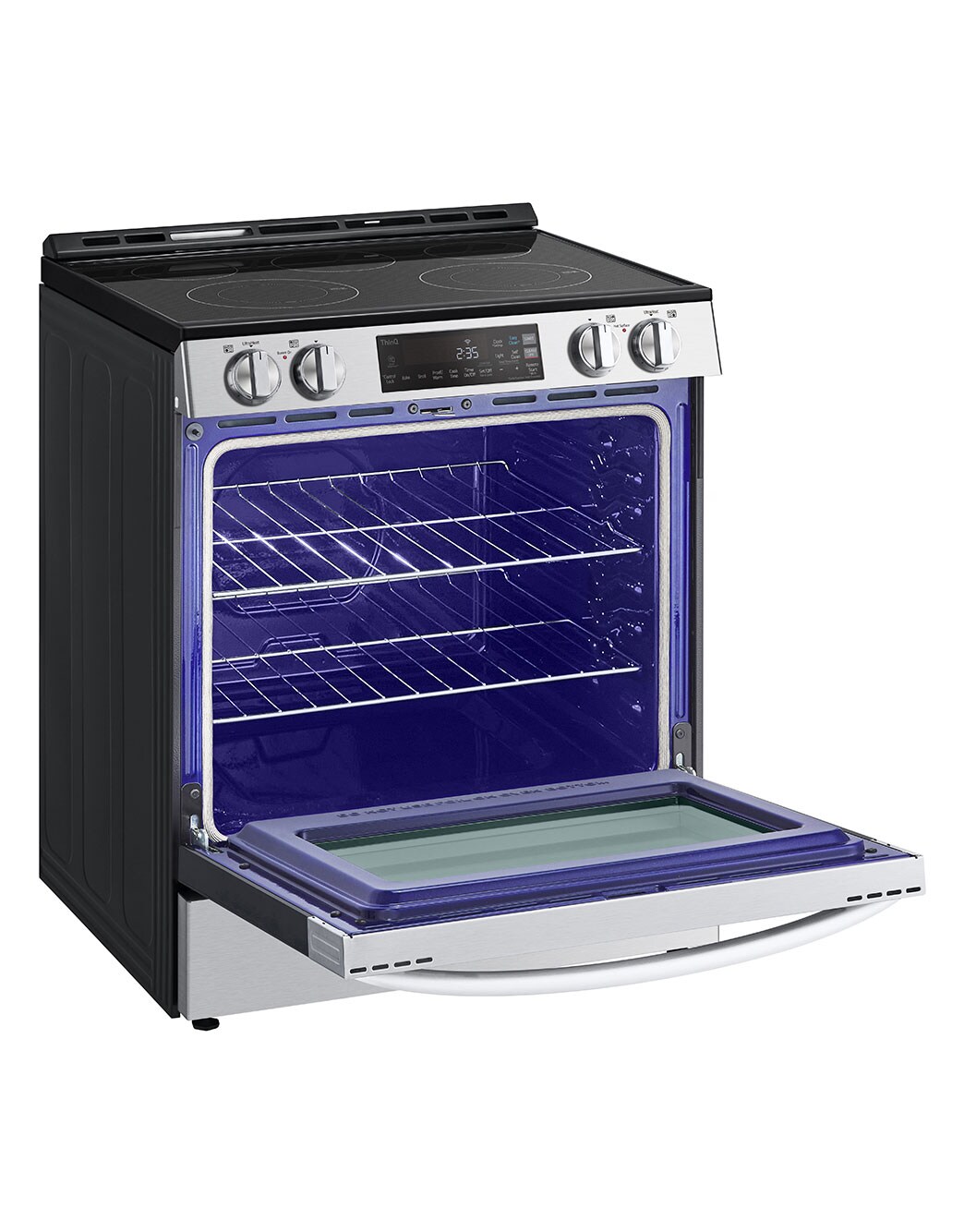 6.3 cu ft. Smart Wi-Fi Enabled Electric Slide-in Range with EasyClean ...