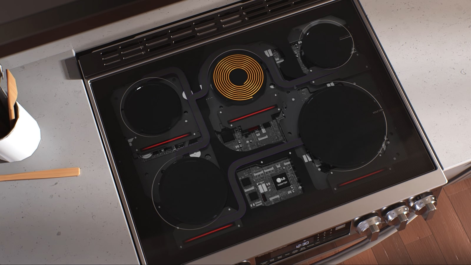 Smart Induction Slide-in Range with InstaView® | LG CA_EN