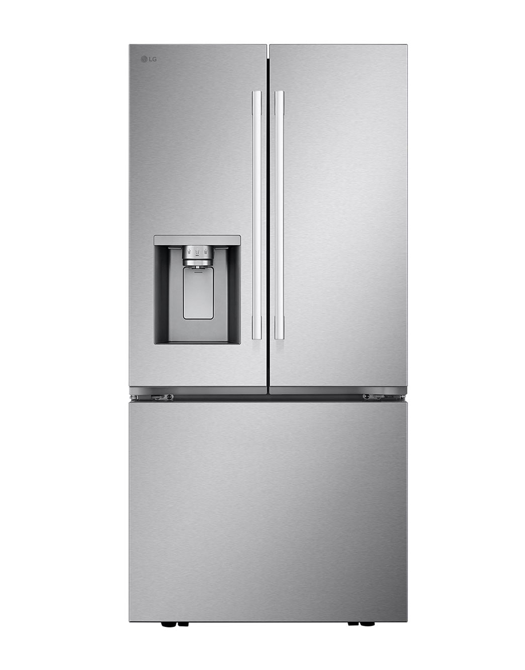 33" French 3-Door Standard-Depth Refrigerator with Ice & Water ...