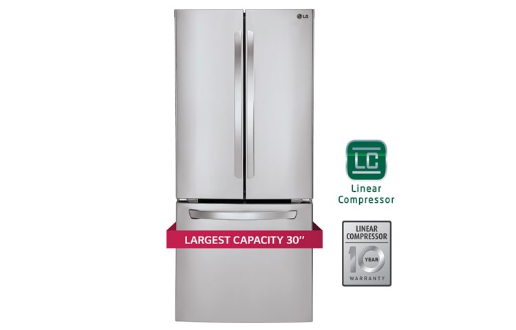 30 Inch, 22 cu. ft. French Door Refrigerator with Multi-Air Flow ...
