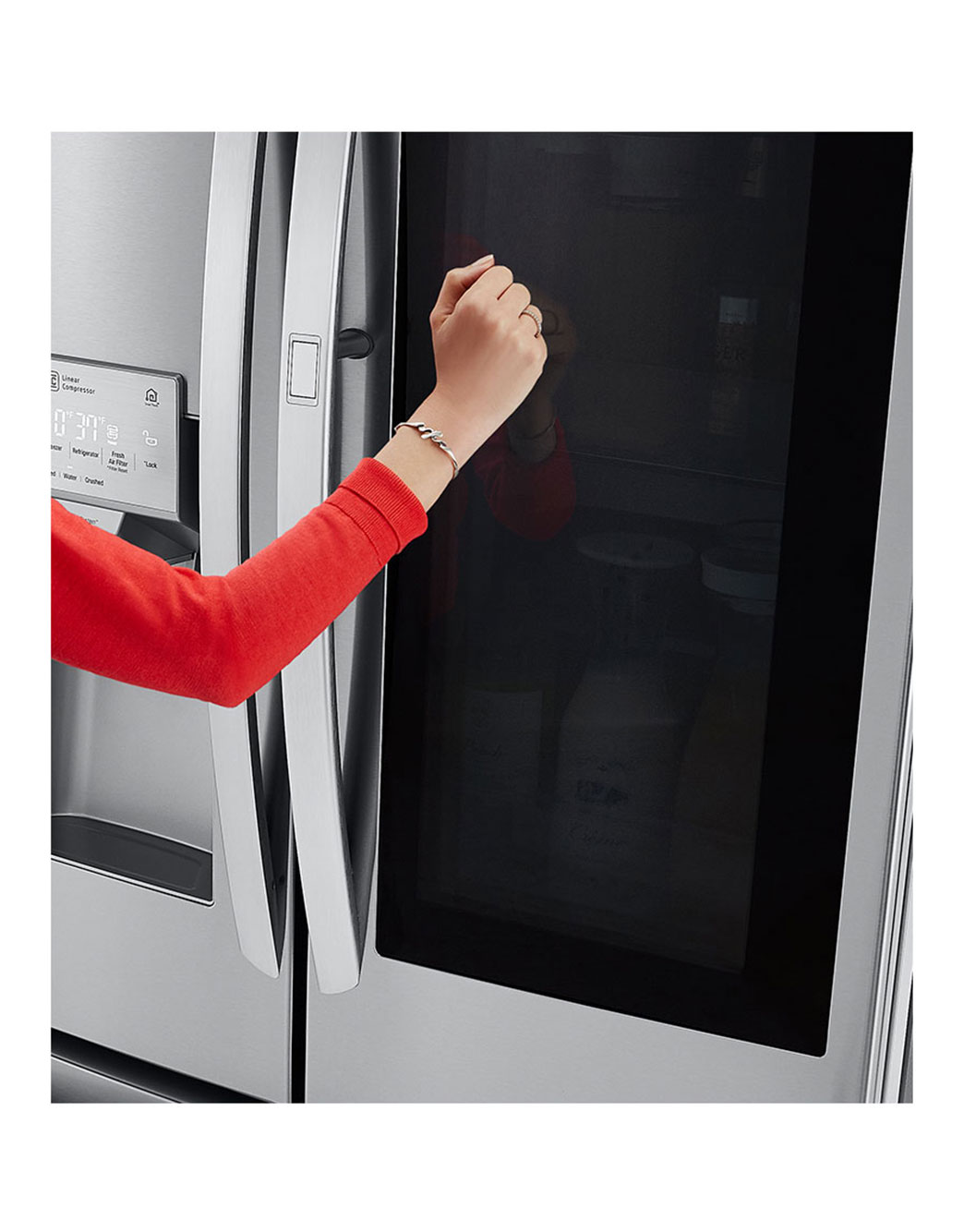 36" Counter Depth Smudge Resistant Refrigerator with InstaView® Door-in ...