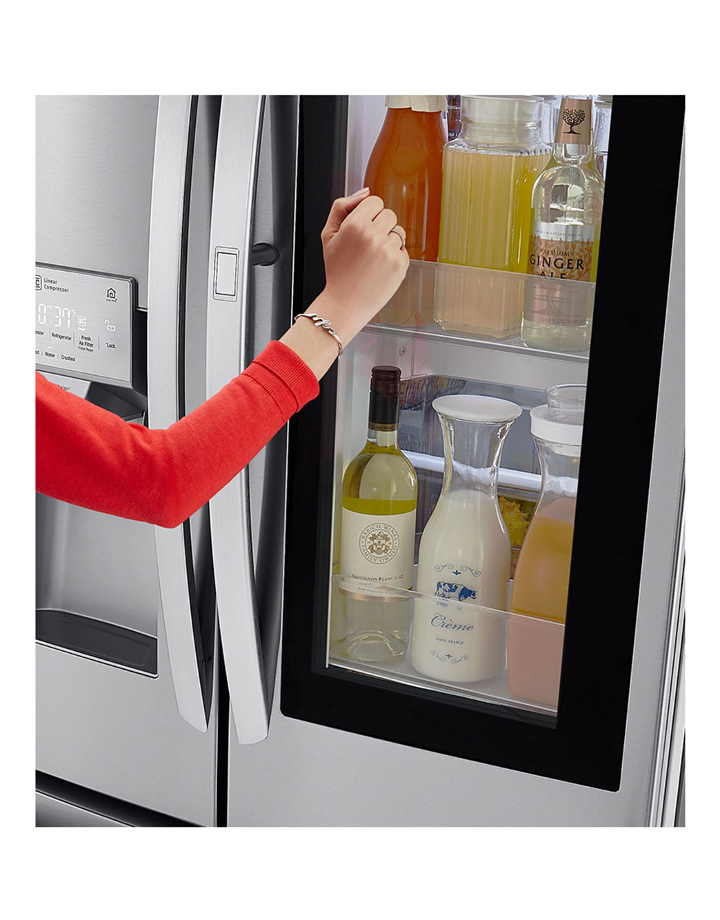 36" Counter Depth Smudge Resistant Refrigerator with InstaView® Door-in ...