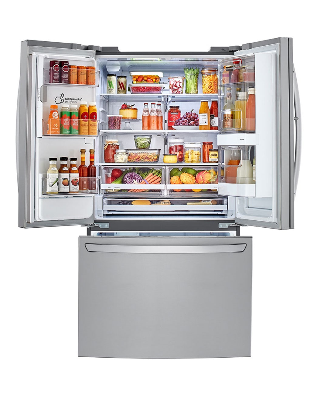 36" Counter Depth Smudge Resistant Refrigerator with InstaView® Door-in ...