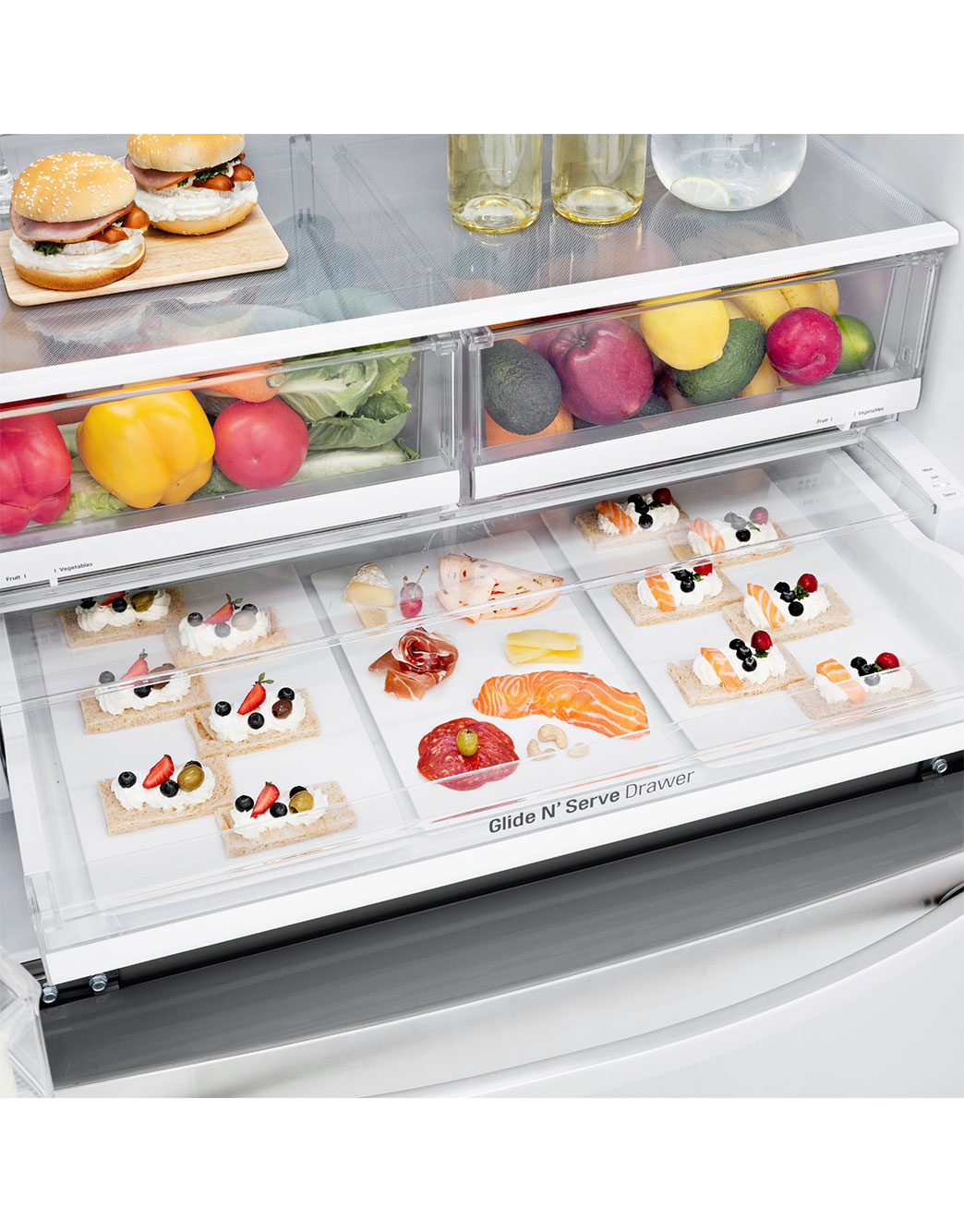 36“ French Door Refrigerator, 28 cu.ft. - LFXS28968S | LG Canada