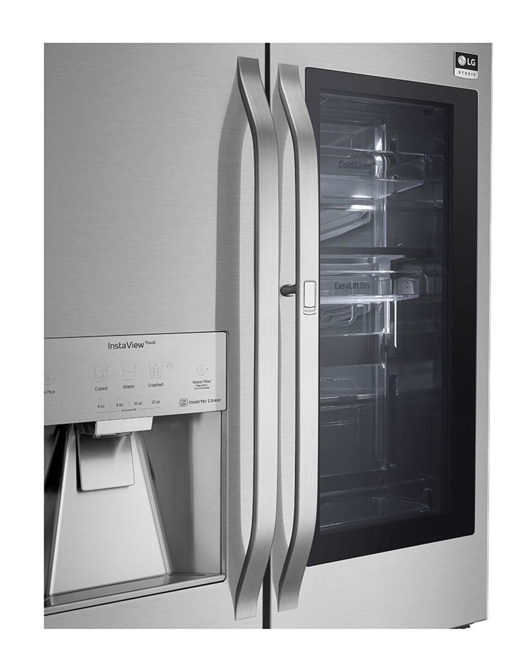 LG STUDIO 24 cu. ft. Smart wi-fi Enabled InstaView® Door-in-Door ...