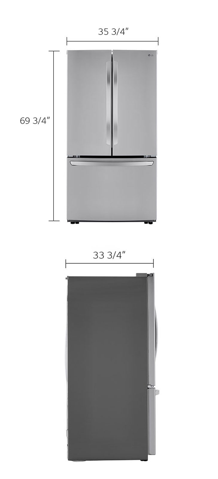 French Door | Standard Depth - LRFCS29D6S | LG CA