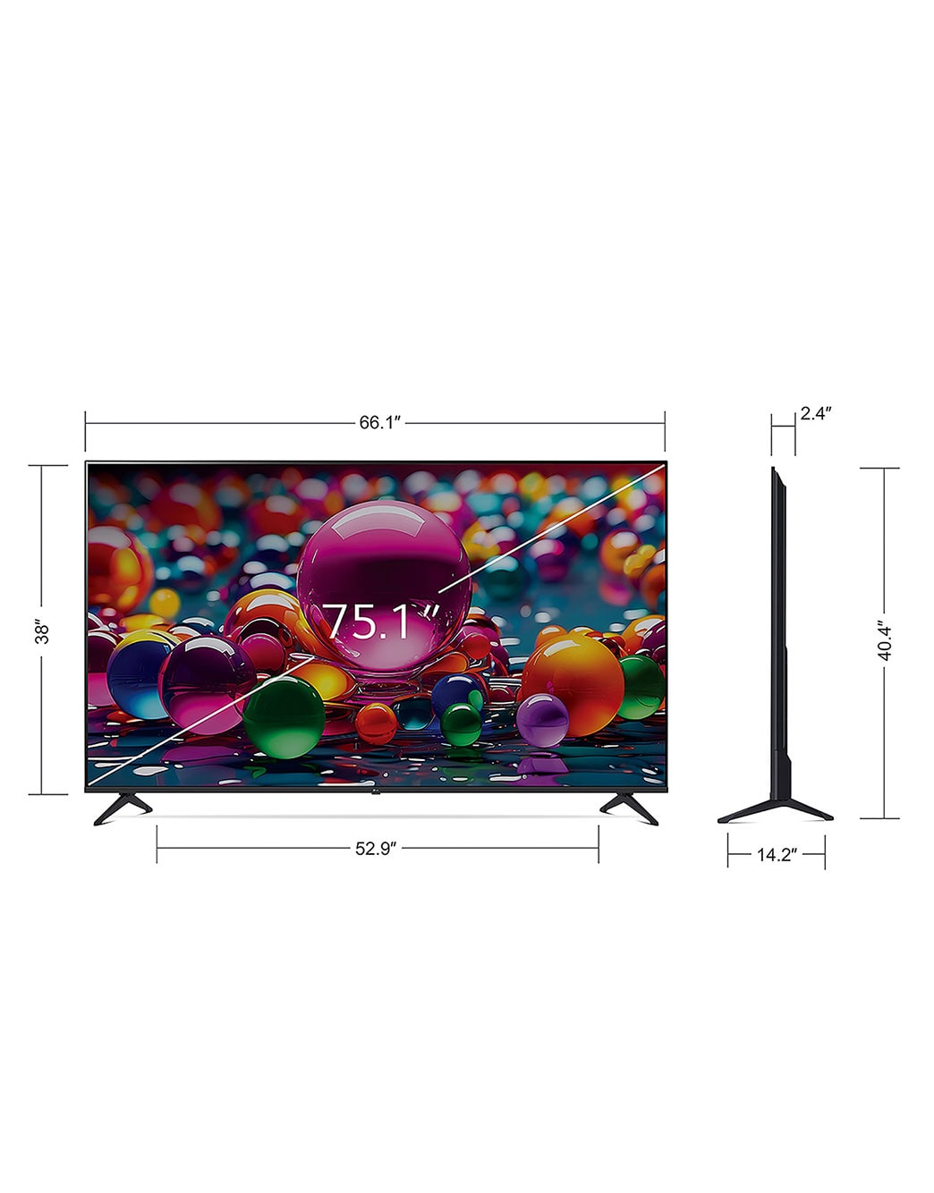 75 Inch LG UHD AI UA77 4k Smart TV 2025 - 75UA7700PUA | LG Canada