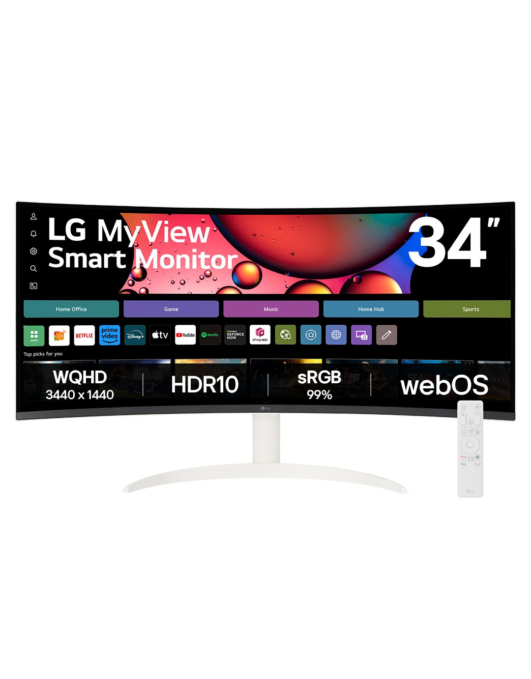 LG MyView Smart 34” 21:9 Curved WQHD (3440x1440) with webOS | LG CA