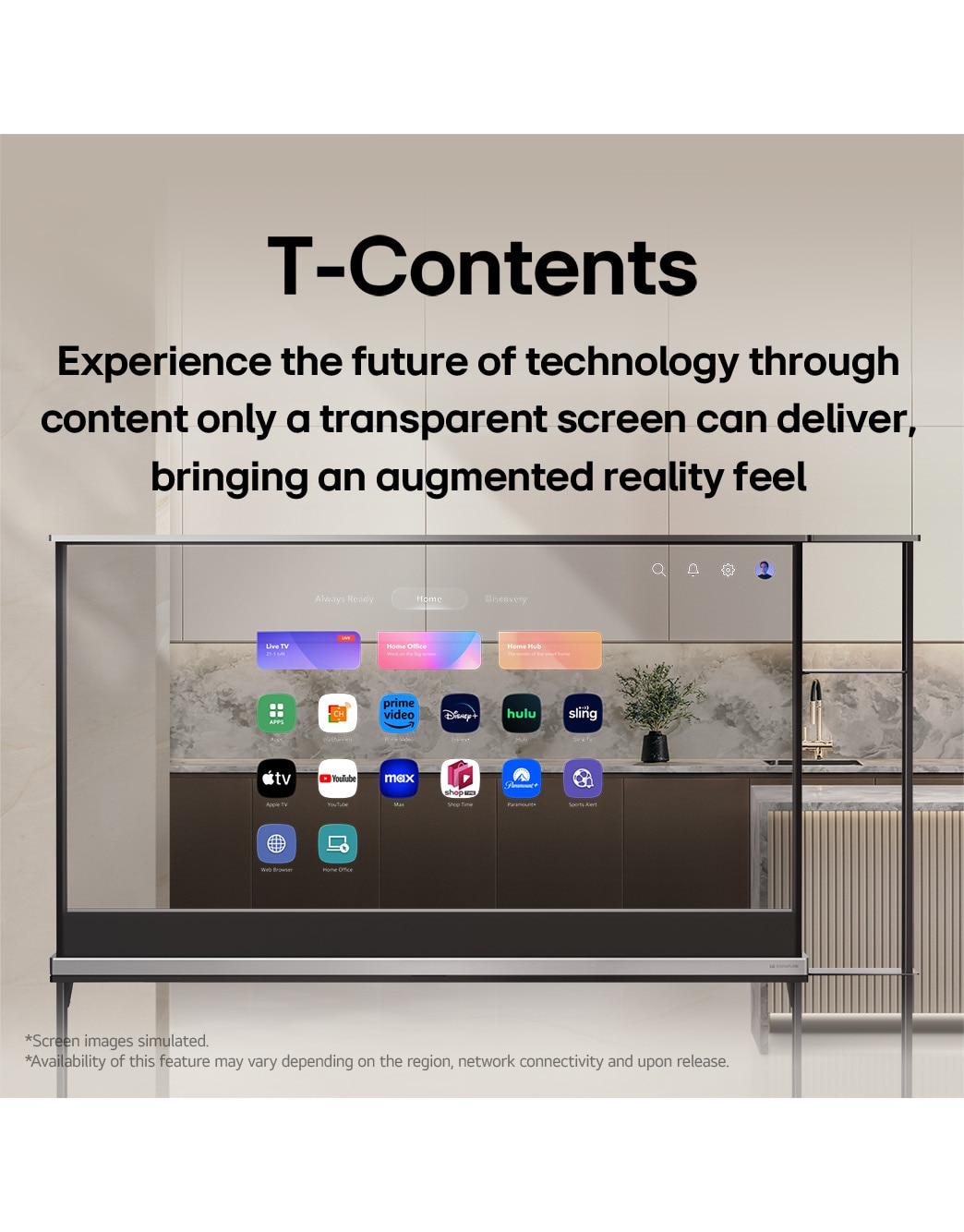 Première TV transparente et sans fil au monde LG SIGNATURE OLED T 77 ...