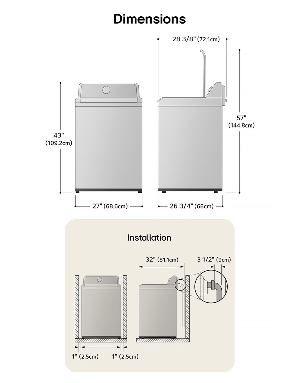 Laveuse à chargement par le haut de grande capacité de 5,6 pi³ avec ...