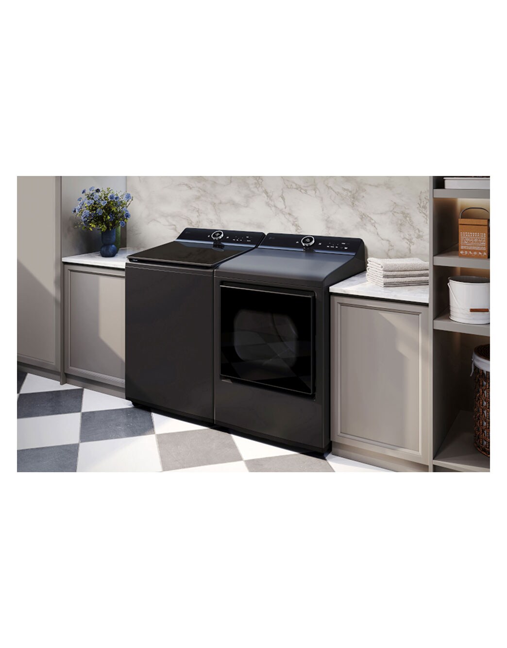Ensemble laveuse-sécheuse de hyper grande capacité de 6,3pi3 et de 7 ...