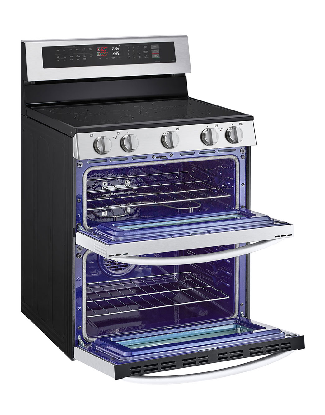 Cuisinière électrique à double four de 7,3 pi³ avec Wi-Fi, système ...