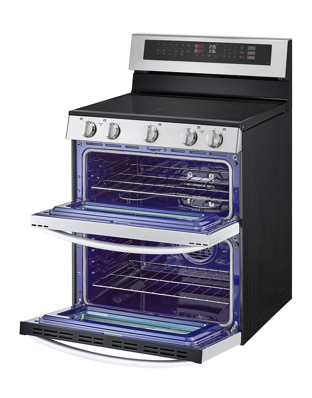 Cuisinière électrique à double four de 7,3 pi³ avec Wi-Fi, système ...