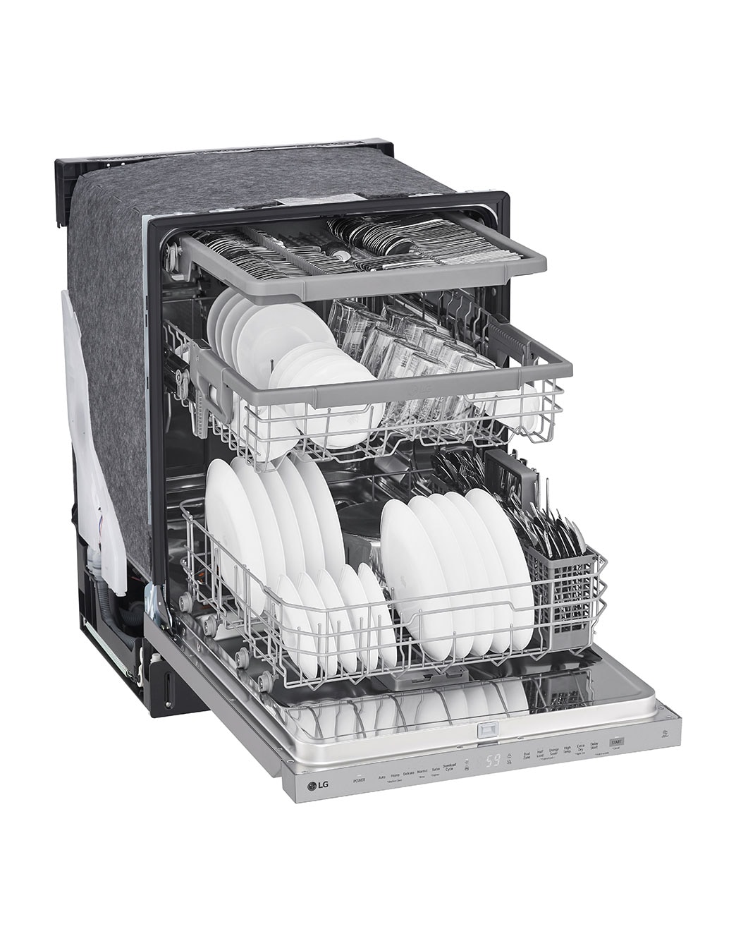 Lave-vaisselle à commandes sur le dessus avec système QuadWashMD et 3e ...