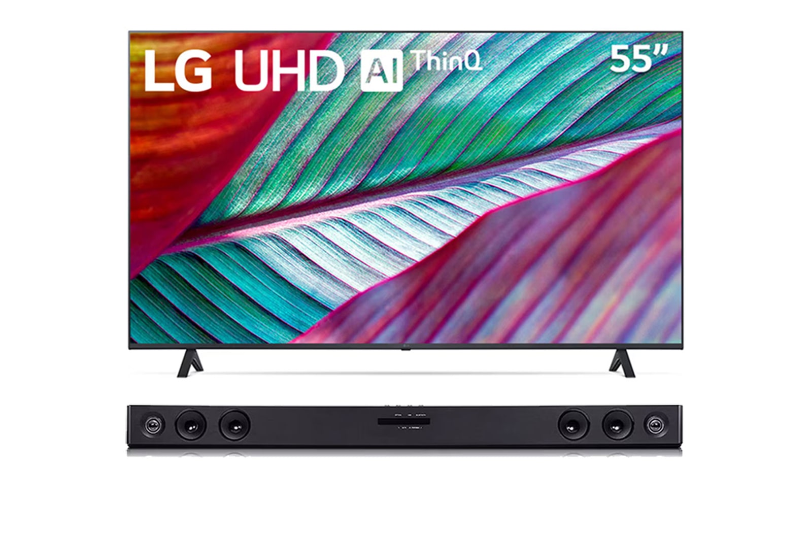 Televisor LG 55'' 4K- UHD AI ThinQ - α5 AI Processor 4K Gen6 - Smart TV WebOS 23 + LG Sound Bar ...