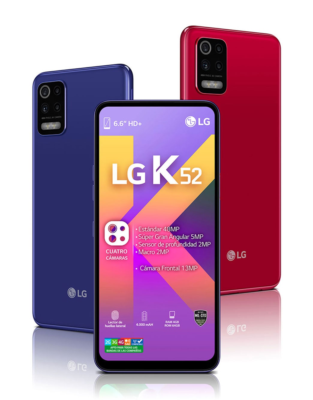 LG K52 | 6.6'' HD+ | Quad Cámara | 64GB - LMK520HM | LG CL