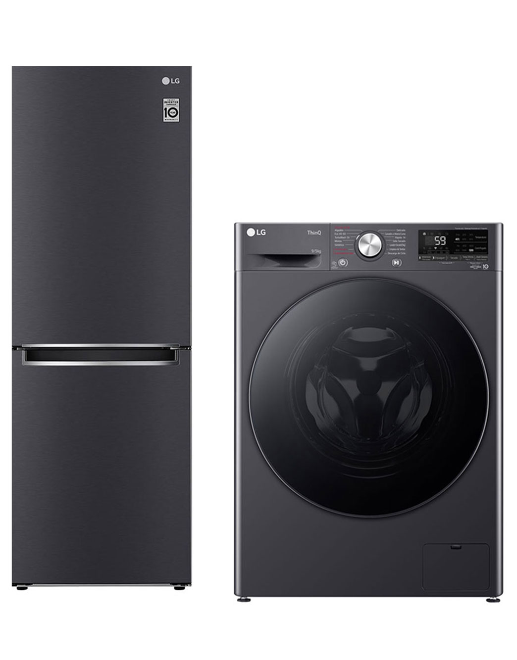 Refrigerador Bottom Freezer 306L DoorCooling+ + Lavadora Secadora 9Kg ...