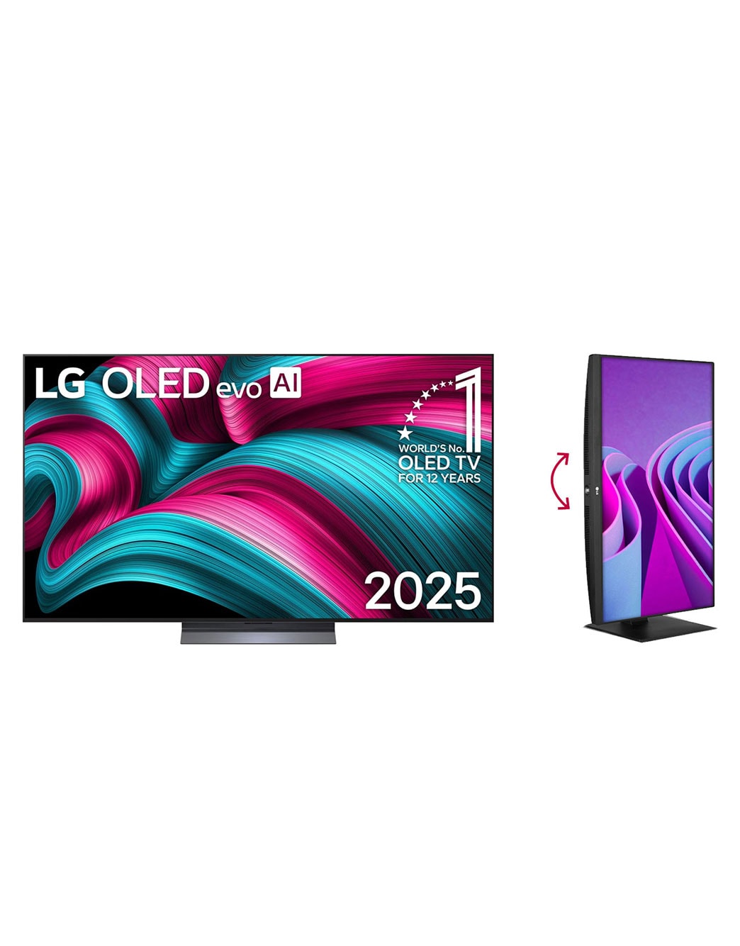 Smart TV LG OLED evo AI C5 4K de 65 pulgadas 2025 + Monitor profesional LG IPS 27" Quad HD HDR ...