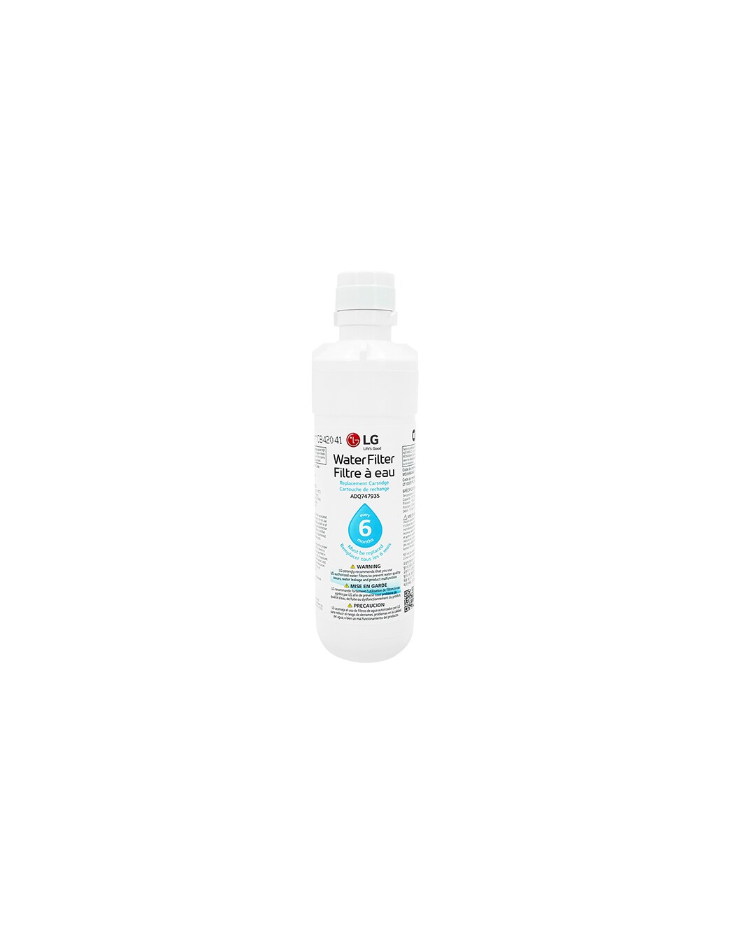 Filtro de agua para refrigerador LT1000P (6 meses) - AGF80300704 | LG CO