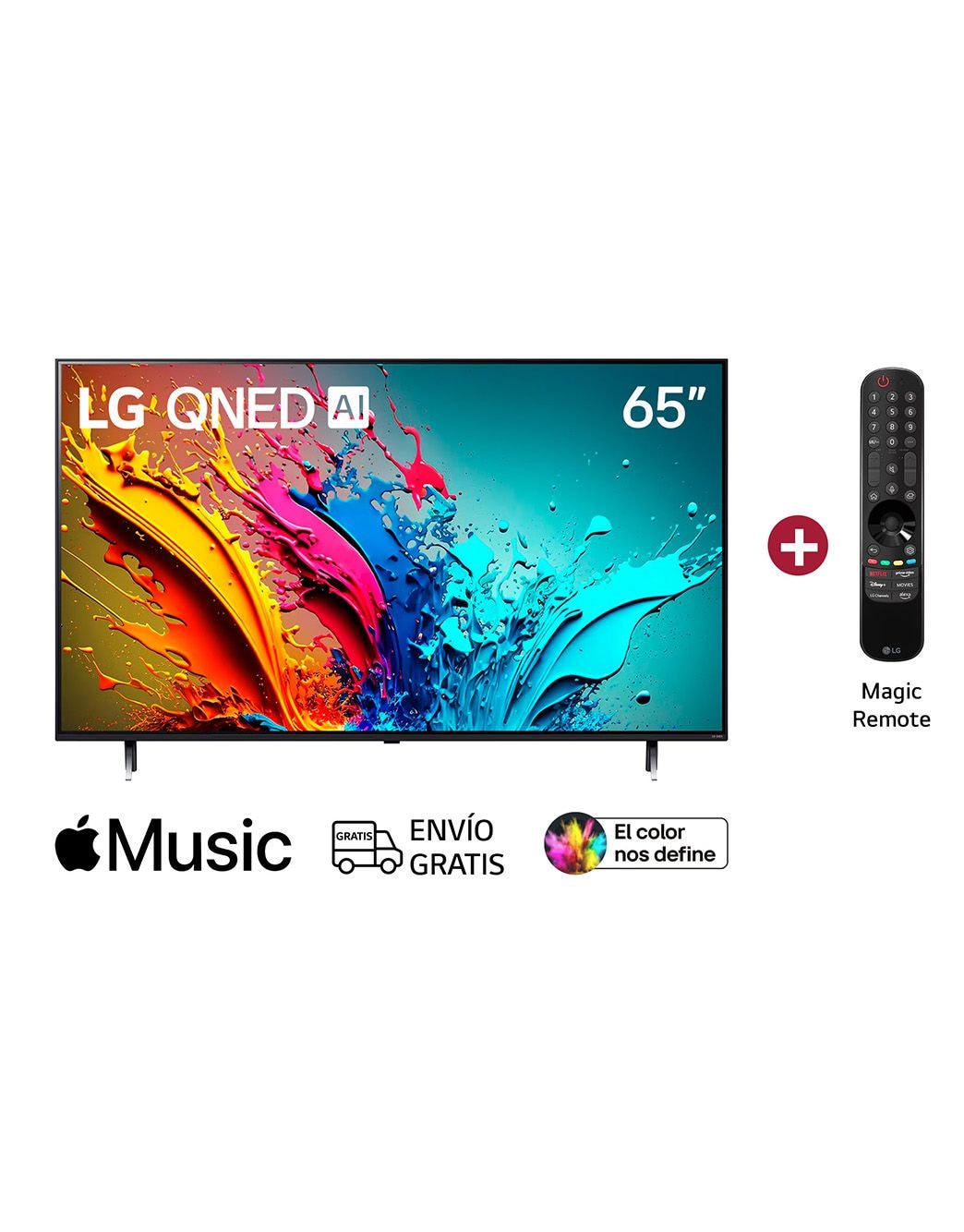 Smart TV LG QNED AI QNED85 4K 2024 de 65 pulgadas - 65QNED85TSA | LG CO