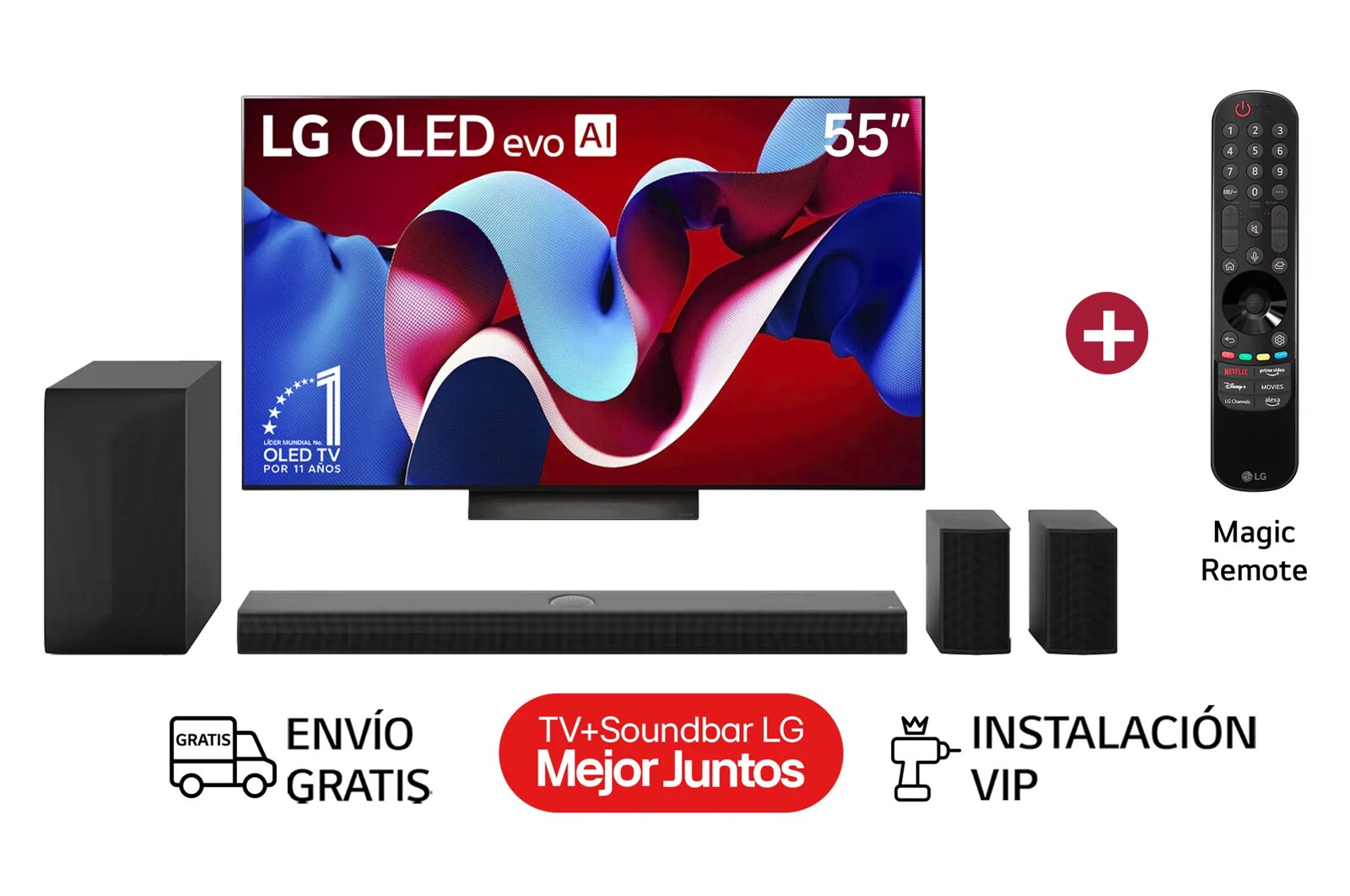 Combo TV 55 Pulgadas OLED evo |LG Soundbar S70TR |Dolby Atmos | LG CO
