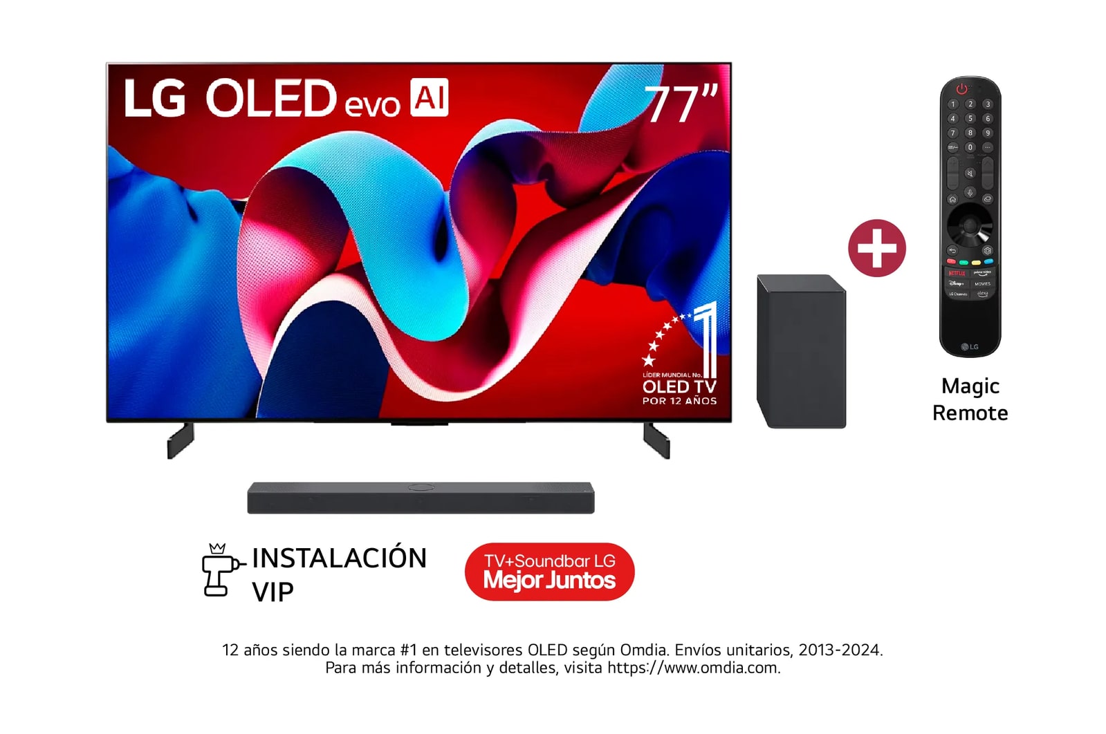 Colores vibrantes, negros absolutos: OLED Evo C4 77" | LG CO