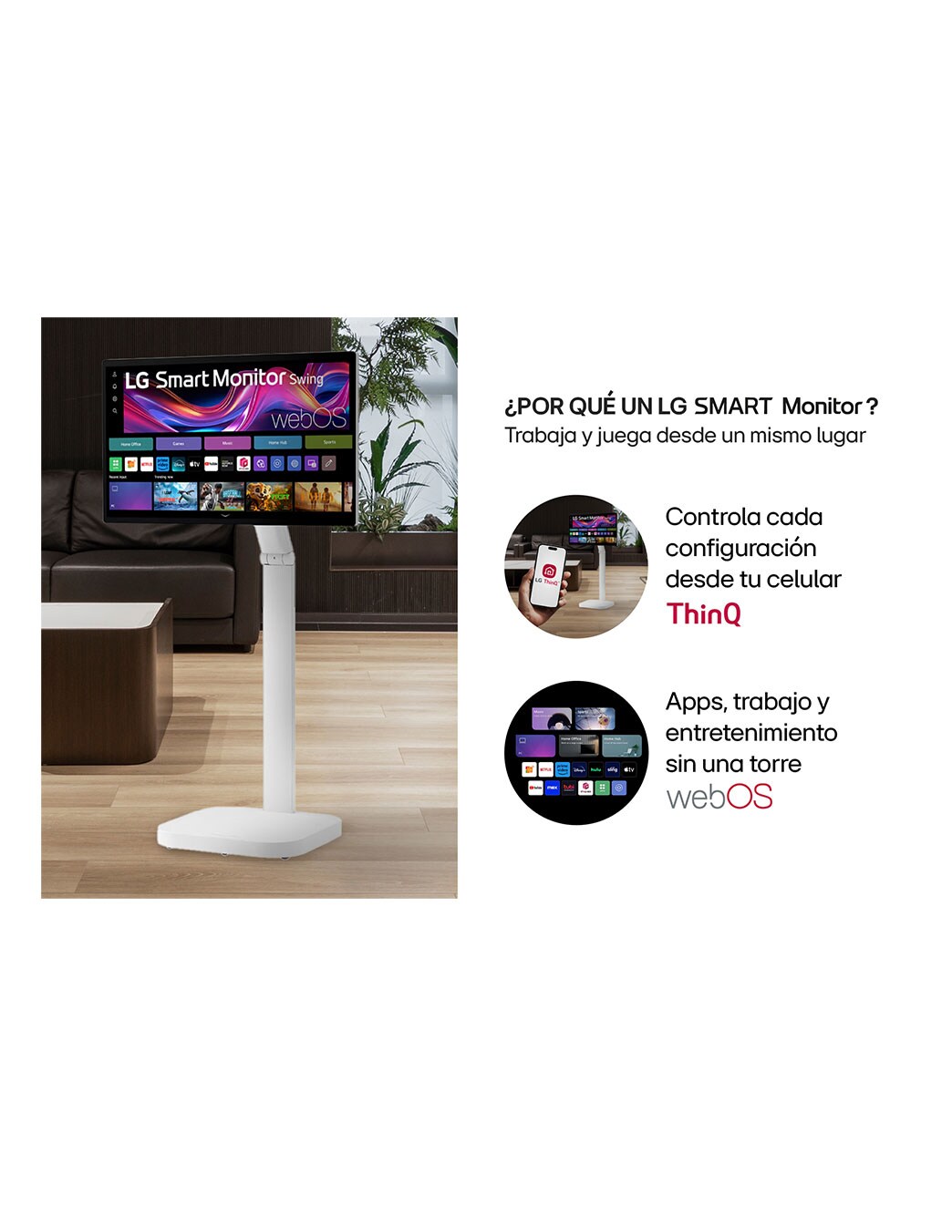Monitor LG Smart 31.5"" 4K UHD IPS táctil con base móvil | LG CO
