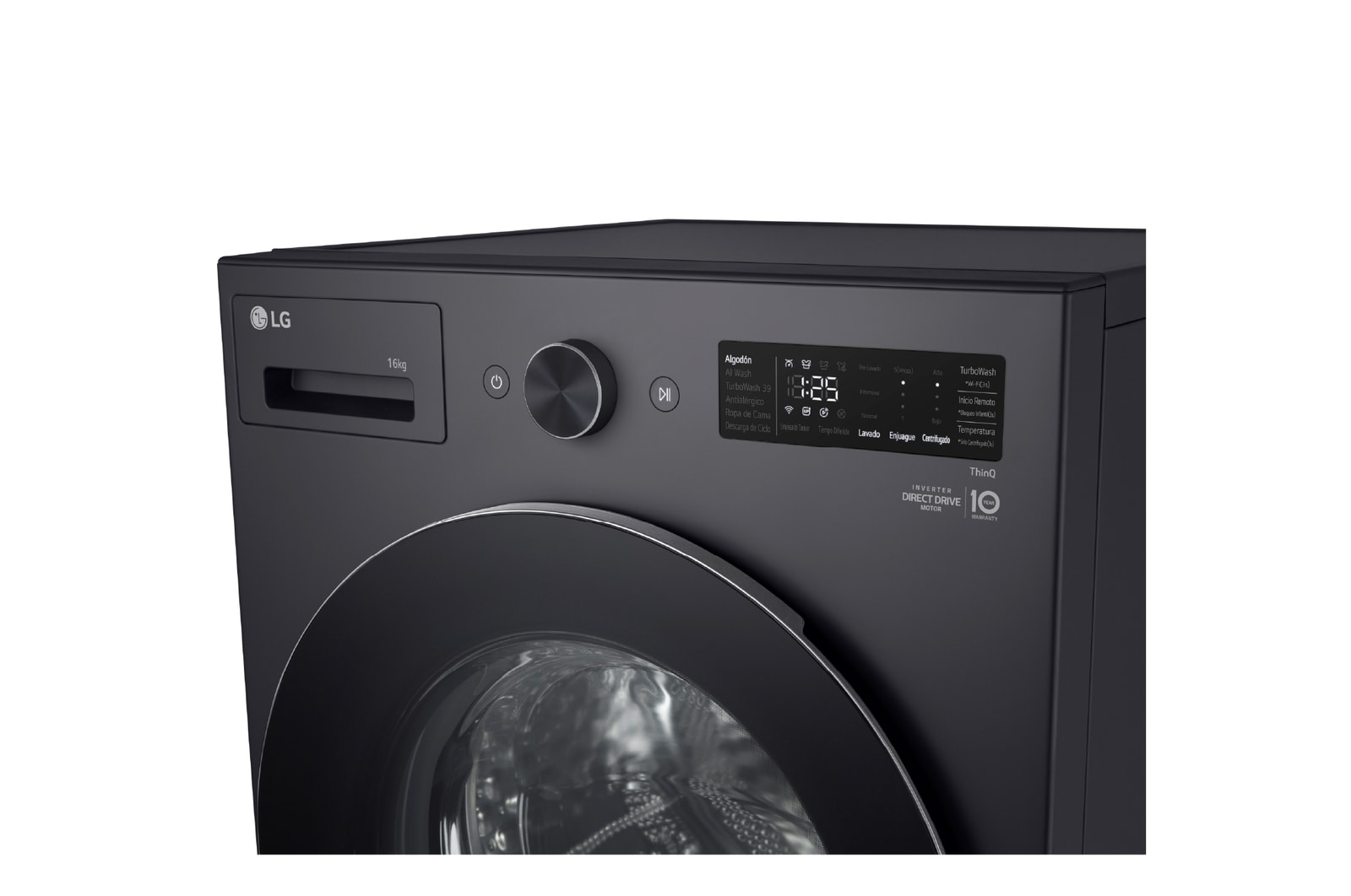 Lavadora Frontal 16kg/35lbs AIDD Compacta WO16EGNTS6P | LG CO | LG CO