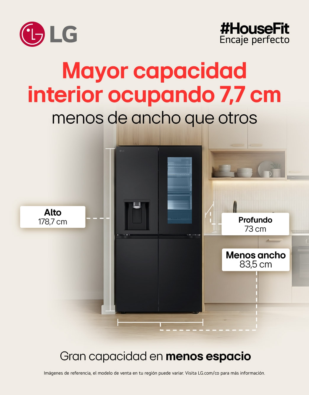 Nevecon French Door LG 508L Negro Mate InstaView | LG Colombia