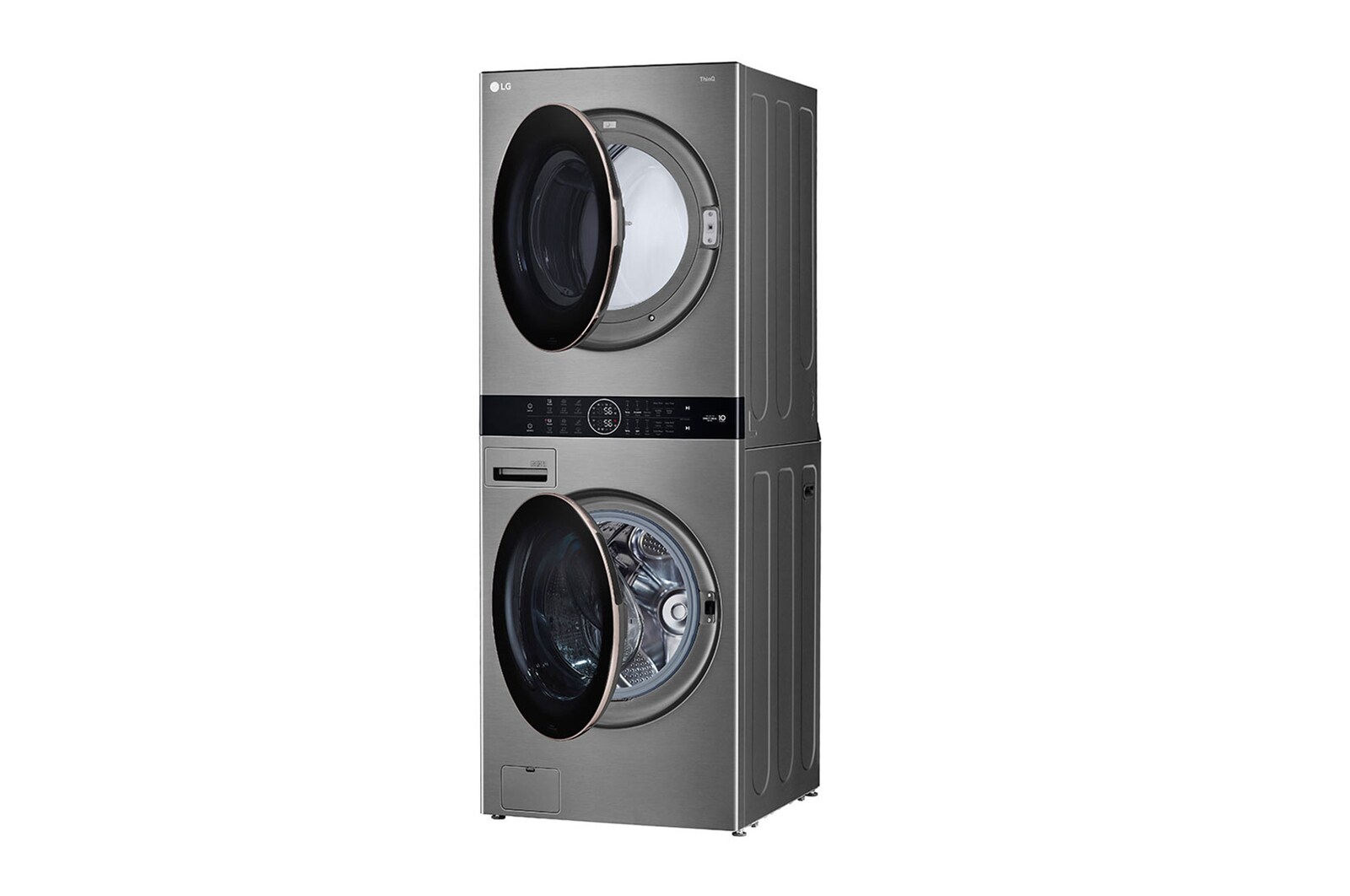 LG WashTower (25kg/55lbs) & Secadora (25kg/55lbs) AIDD, Color Silver ...