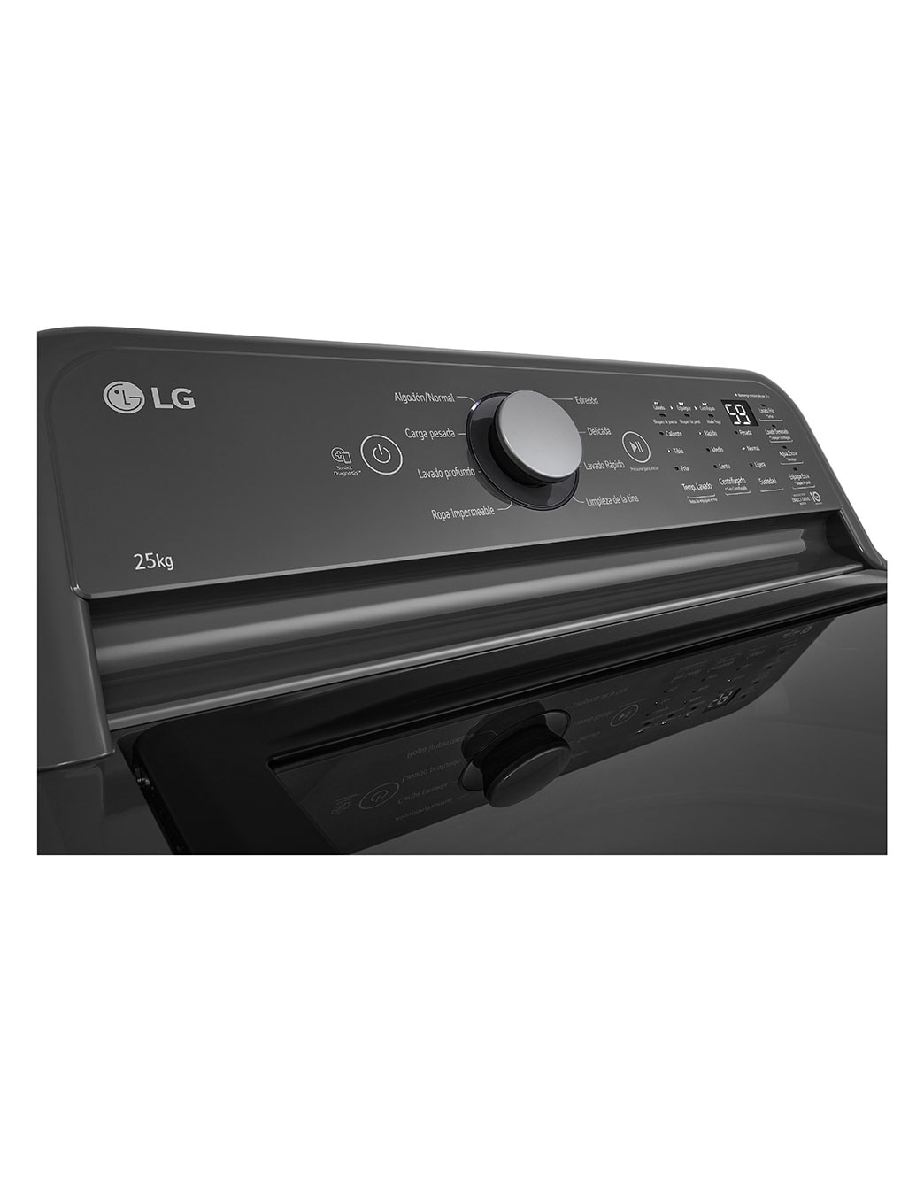 Lavadora Carga Superior LG 25Kg Negro 6 Motion | LG CO