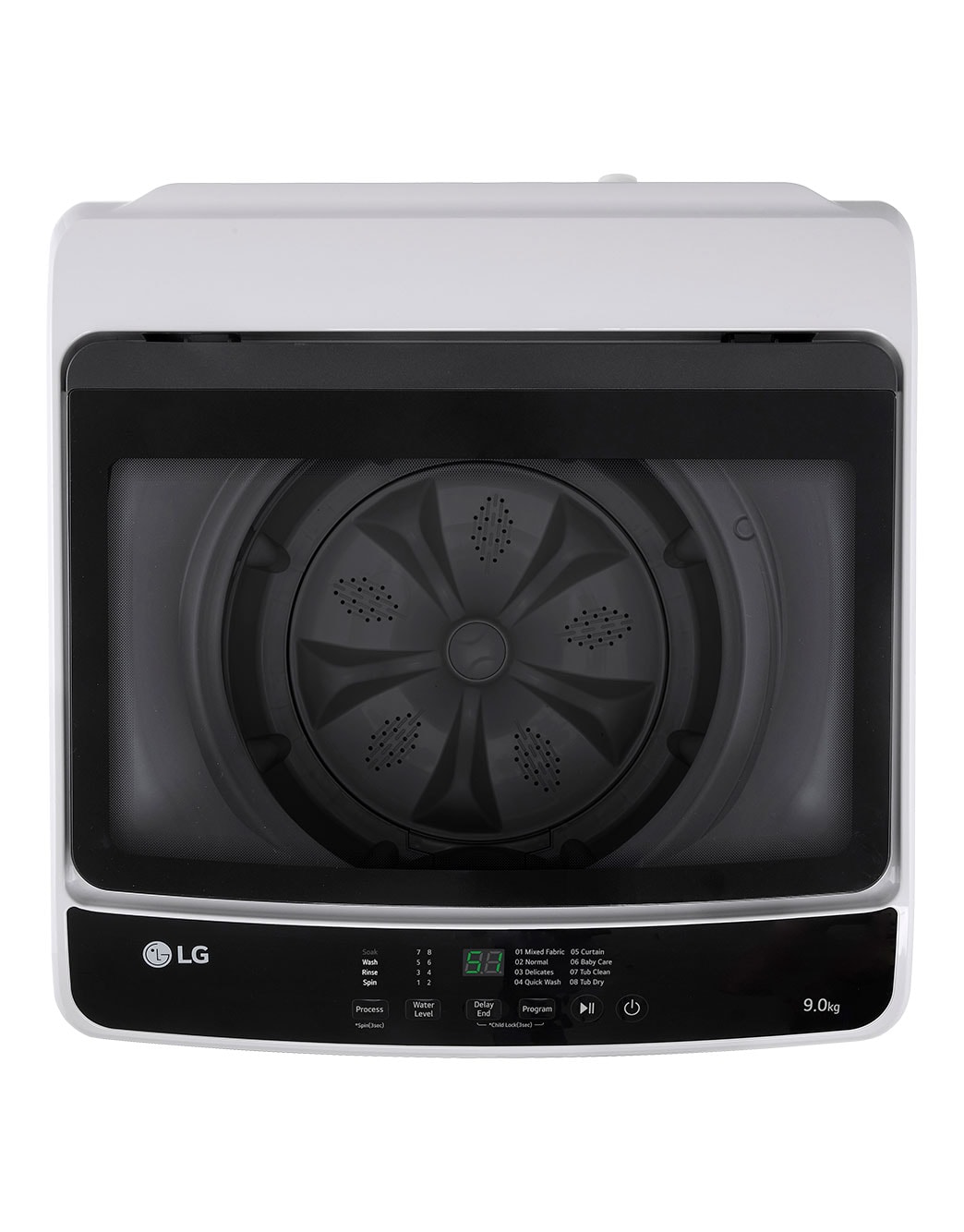 Lavadora Carga Superior LG 9Kg Gris Silencioso | LG CO