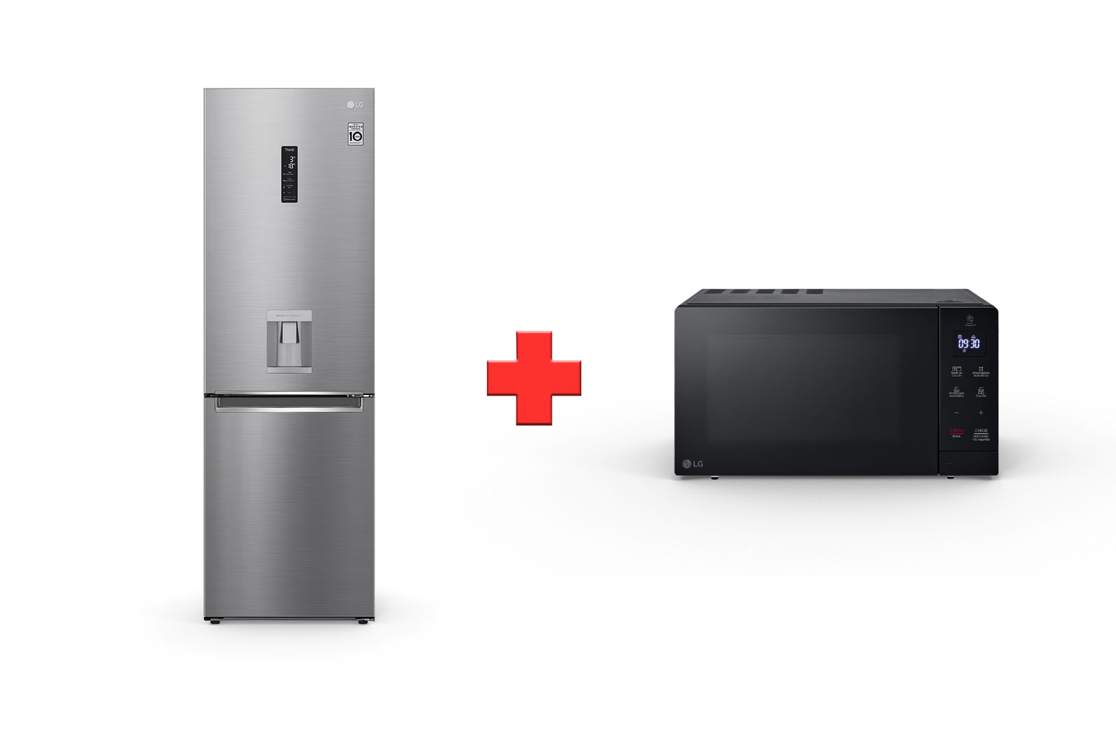 Combo Nevera - 340 lts DoorCooling & Microondas - 30lts - NeoChef Slim ...